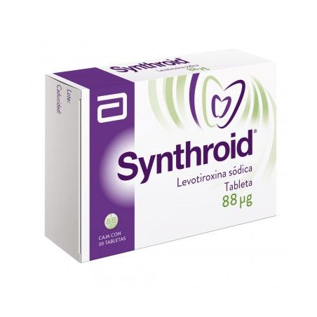 ¡Producto de regalo! Synthroid 88 mcg Caja con 30 Tabletas