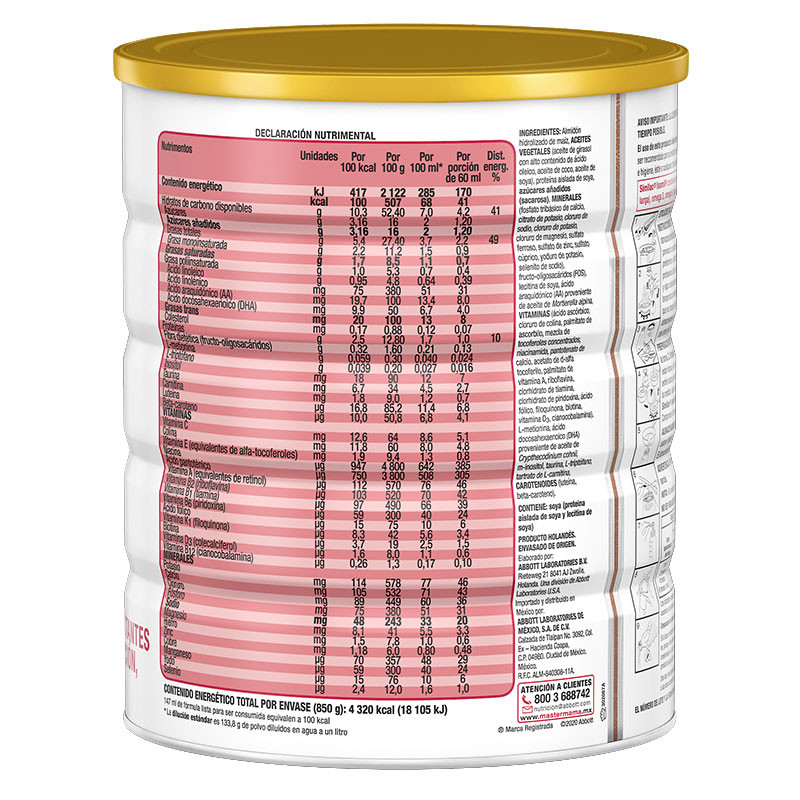 Comprar Similac Isomil 1 Polvo Lata Con 850g en Abbott Tienda México.