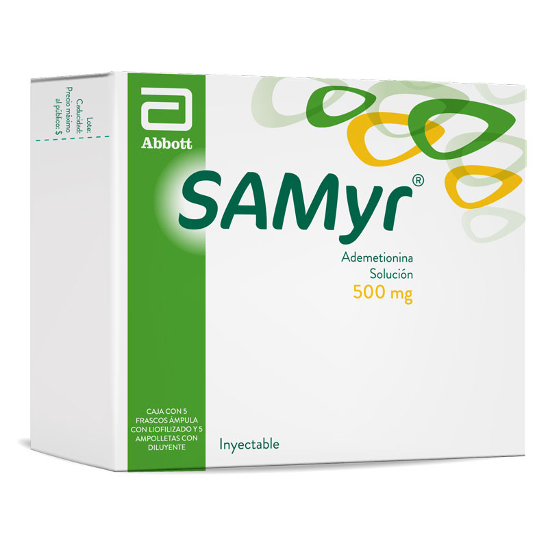 SAMYR® SOLUCION INYECTABLE C/5 FRASCOS AMPULA 500 mg / 5 AMPOLLETAS CON ...