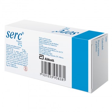 Serc 16 mg Caja con 20 Tabletas