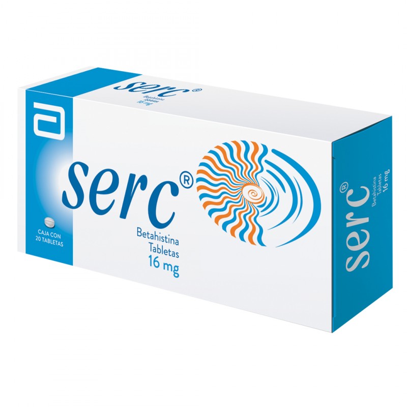 Serc 16 mg Caja con 20 Tabletas